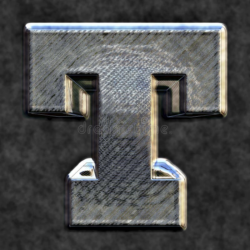 Metallic capital letter T stock illustration. Illustration of logo ...