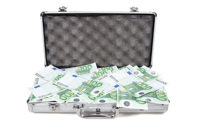 Metallic Case Full of Money Stock Image - Image of rich, commerce: 7857227