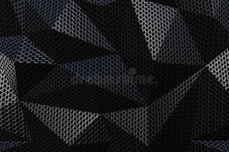 Metallic Chain Armor Abstract Geometric Background Stock Illustration ...