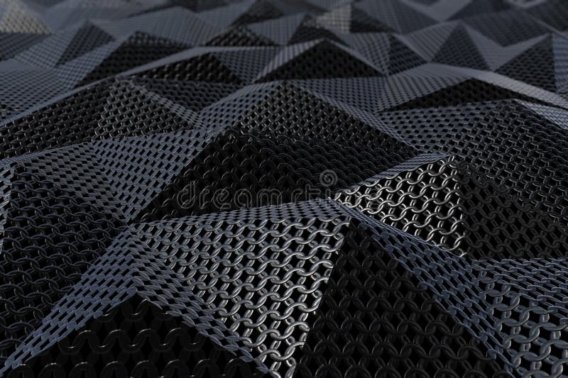 Metallic Chain Armor Abstract Geometric Background Stock Illustration ...