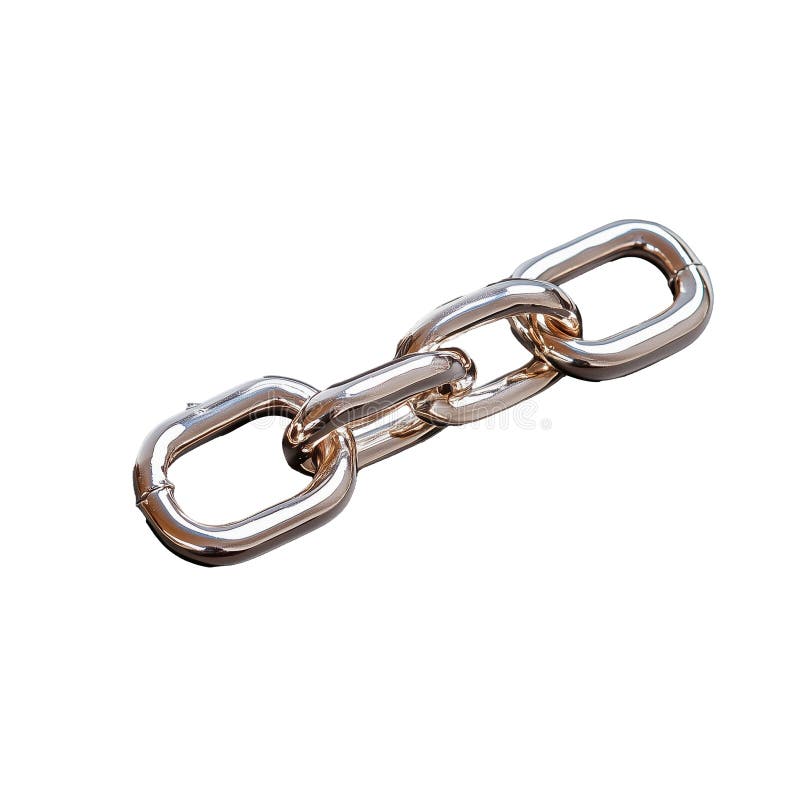 Metallic Chain Link Design with Transparent Background for Versatile ...