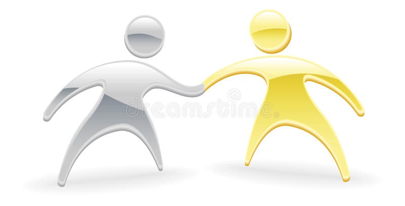 Stick Figures Racial Equality Stock Illustration - Illustration of ...
