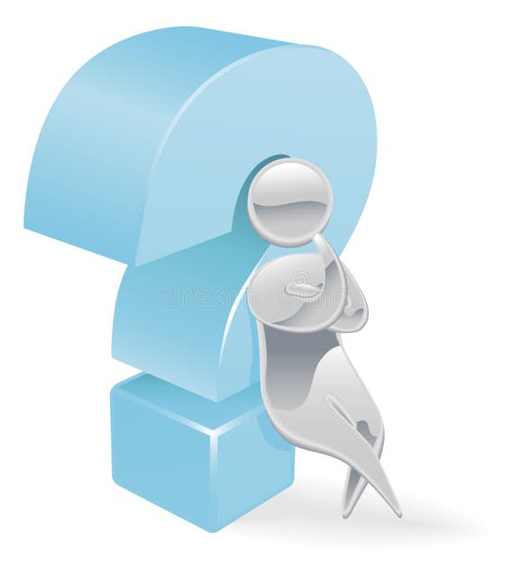 Metallic Character Question Mark Concept Stock Vector - Illustration of ...