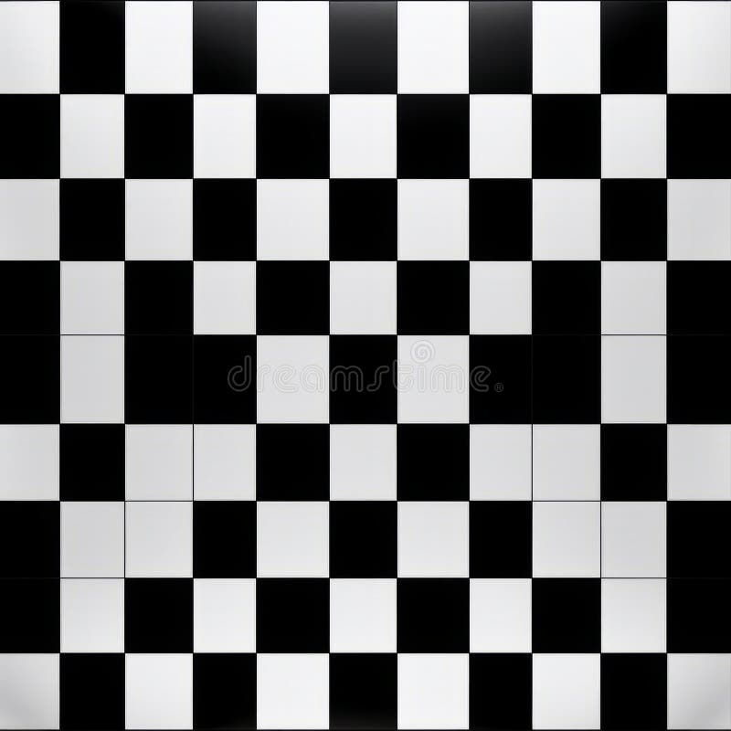 Metallic Checkerboard Tile Vector: Black and White Realism Stock ...