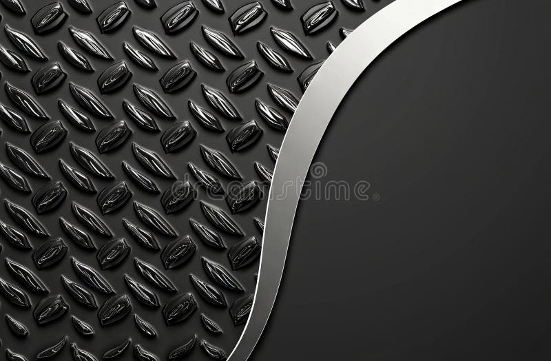 Metallic Chrome Background with Diamond Plate Texture, Dark Silver ...