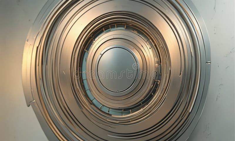 Metallic Circle with Concentric Rings Varying Sizes and Colors ...
