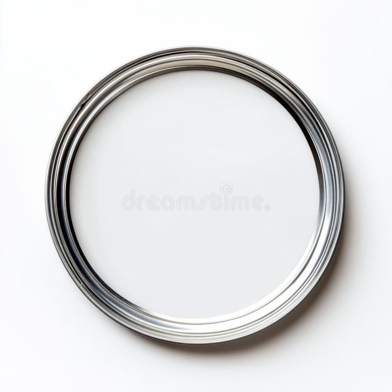Metallic Circular Object with Reflective Surface on White Background ...