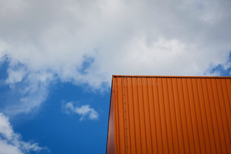 Metallic Cladding on Modern Industrial Building Stock Image - Image of ...