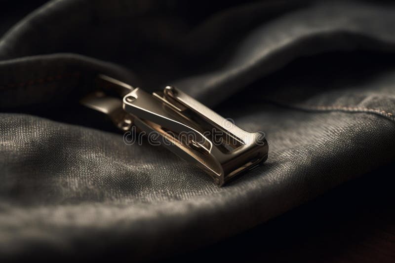 Metallic clothing fastener stock illustration. Illustration of durable ...