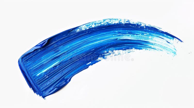 Metallic Colored Golden Paint Brush Stroke on White Background Stock ...