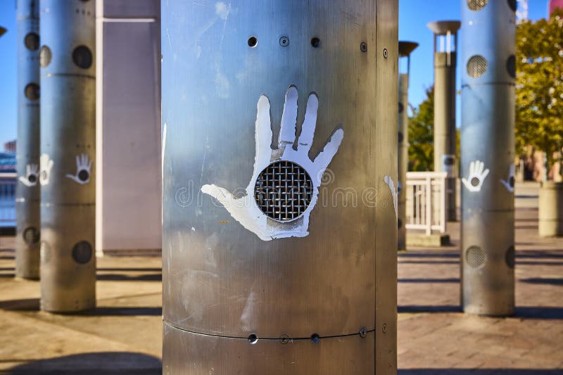 Interactive Urban Art Installation with Handprints Cincinnati Daytime ...