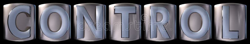 Metallic control word stock illustration. Illustration of metallic ...
