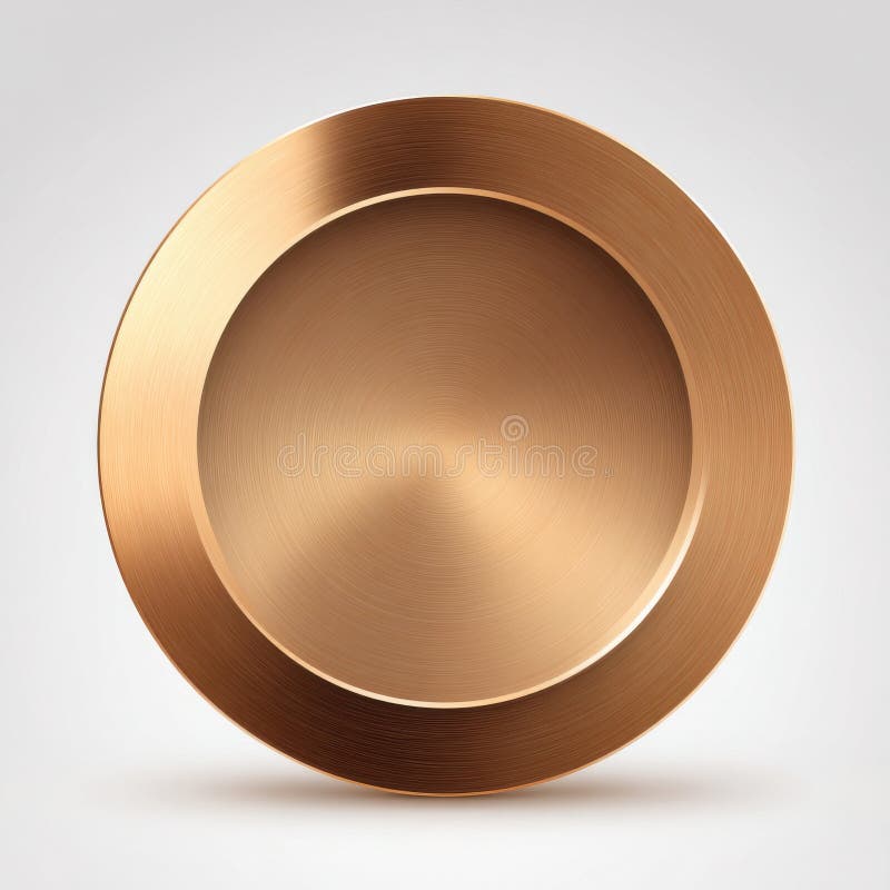 Brushed Copper Circular Frame with Concentric Pattern Stock ...