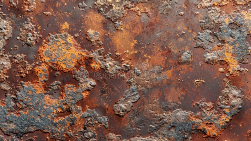 The Metallic Copper Flakes Off Easily Revealing a Rough and Grainy Rust ...