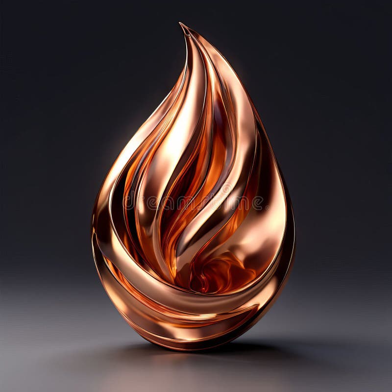 A Metallic Copper Stroke with a Lustrous Shine Adding Warmth Ad Stock ...