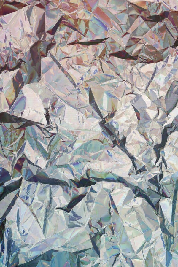 Metallic Crumpled Background. Minimal Abstract Composition. Background ...