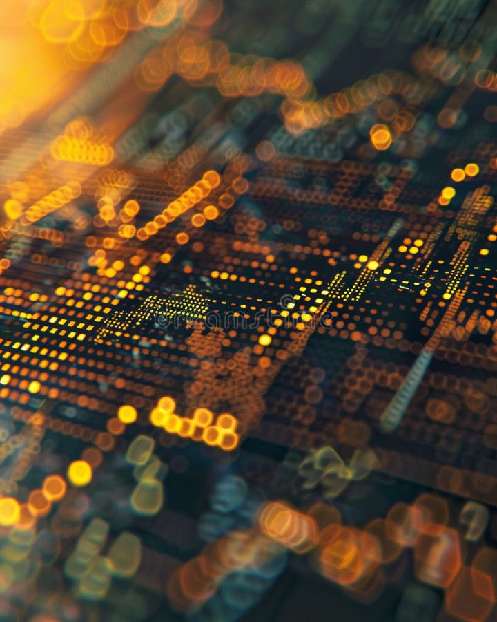 Metallic Currency with Rising and Falling Data Points the Dynamic World ...