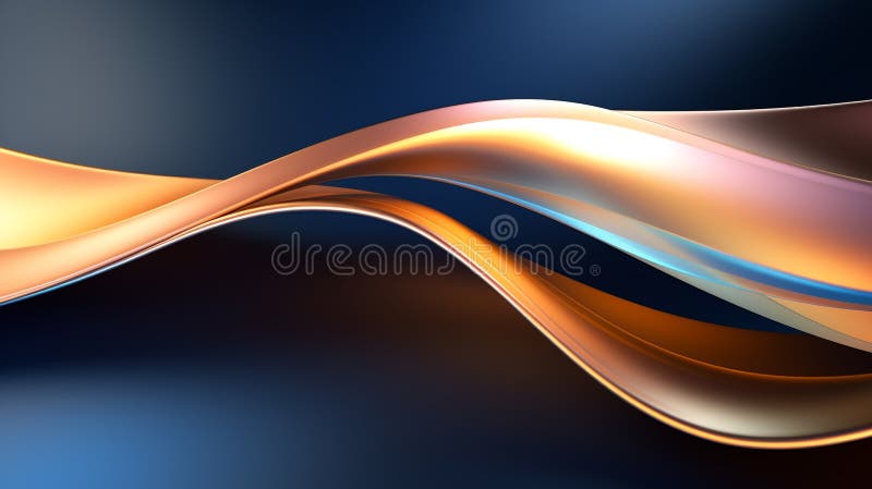 Metallic Curve Layer. Gradient Abstract Background. - Generative Ai ...