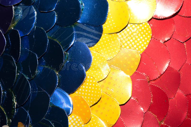 Metallic Cut Up Tin Cans in Bright Colours As an Abstract Background ...