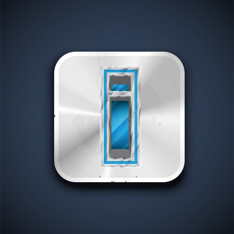 Metallic 3D Character from a Font Set, Vector Illustration Stock Vector ...