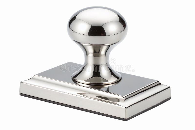 Metallic Desk Stamp with Round Handle for Office and Document ...