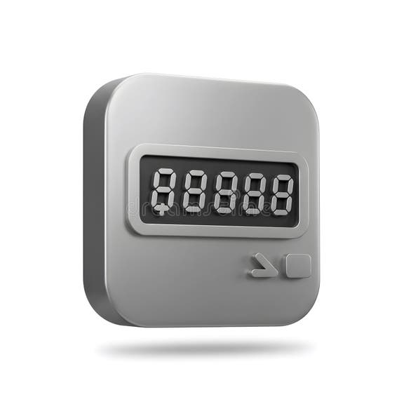 Metallic Digital Counter Display with Increment and Decrement Buttons ...