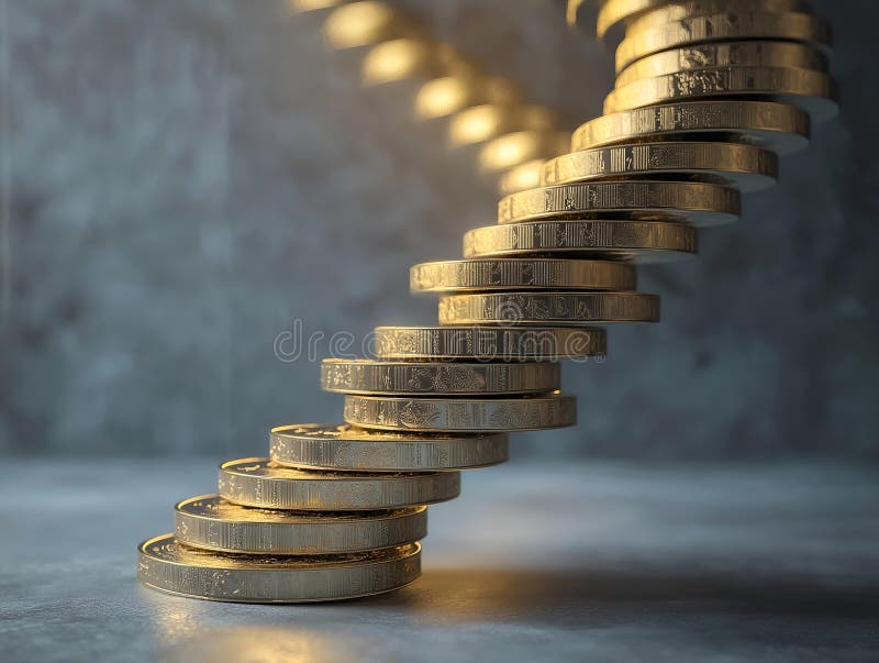 Metallic Discs, Spiral Stack, Gold Tones, Abstract Sculpture, Three ...