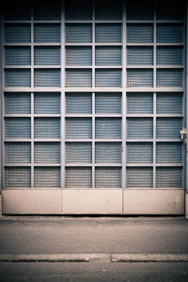 Metallic Door with Square Pattern Stock Image - Image of metal, blue ...