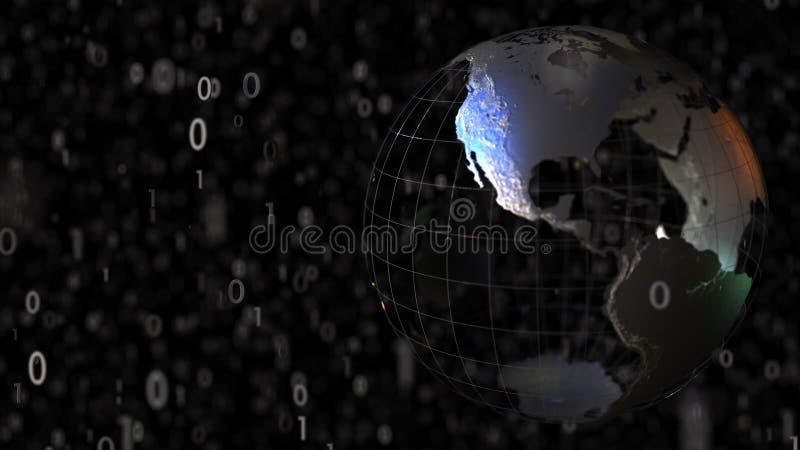 Earth Model Binary Code Stock Illustrations – 27 Earth Model Binary ...