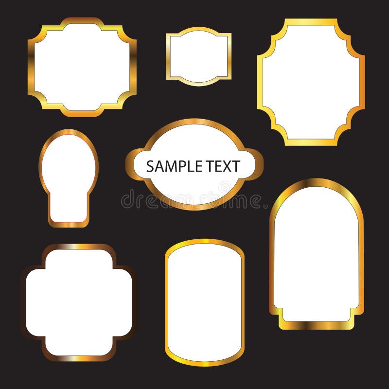 Metallic edge labels stock vector. Illustration of emblem - 31283411