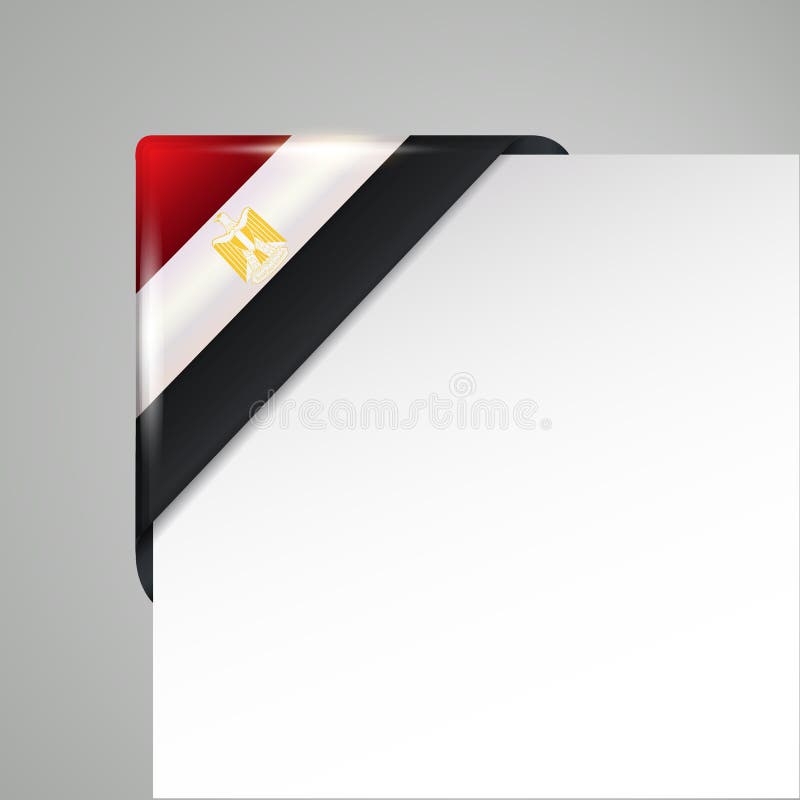 Egypt Corner Flag Icon. National Emblem in Origami Style Stock Vector ...