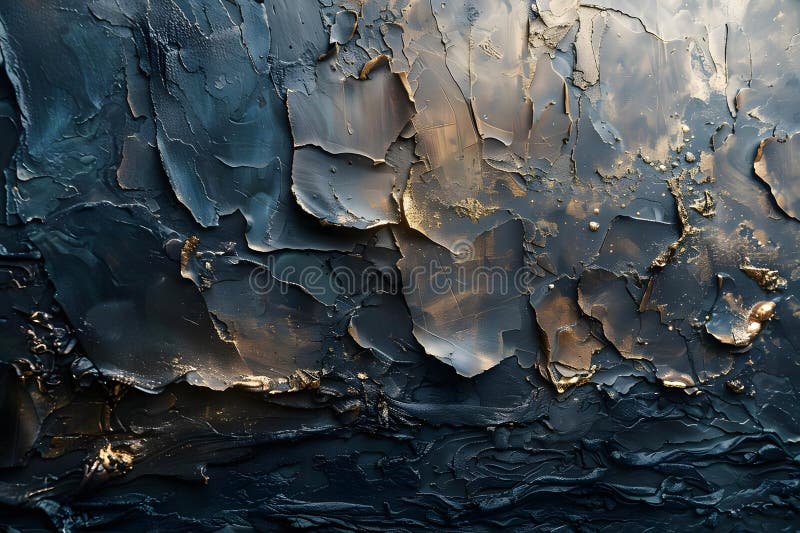 Metallic Elegance: Golden Hues on Textured Blue. Concept Metallic ...