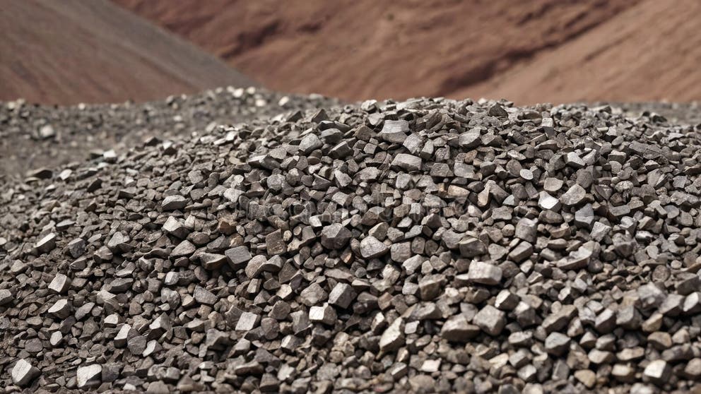 Metallic Elegance Nickel Ore Stack in Industrial Setting Stock ...