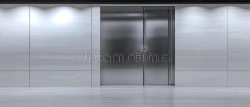 Modern Elevator Entrance in a Sleek Interior Setting with Enhanced ...