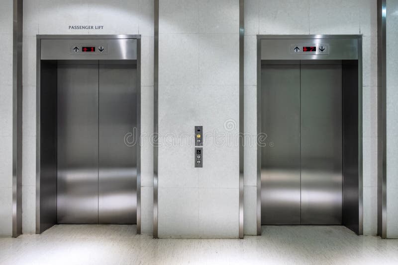 Inside Elevator Shaft. Lift Top View Stock Image - Image of built ...