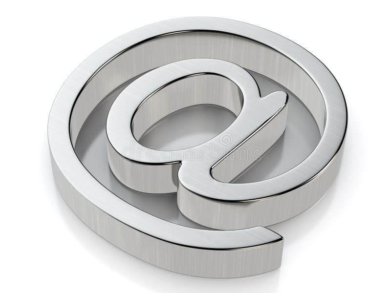 Metallic Email Sign with Reflects. Isolate Symbol Stock Vector ...