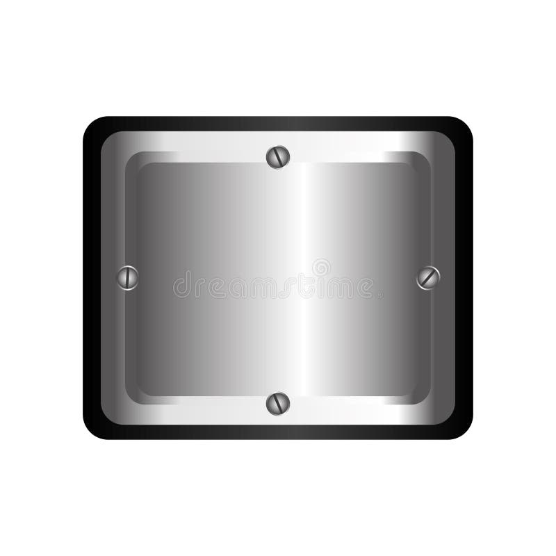 Metallic Emblem Isolated Icon Stock Vector - Illustration of iron ...