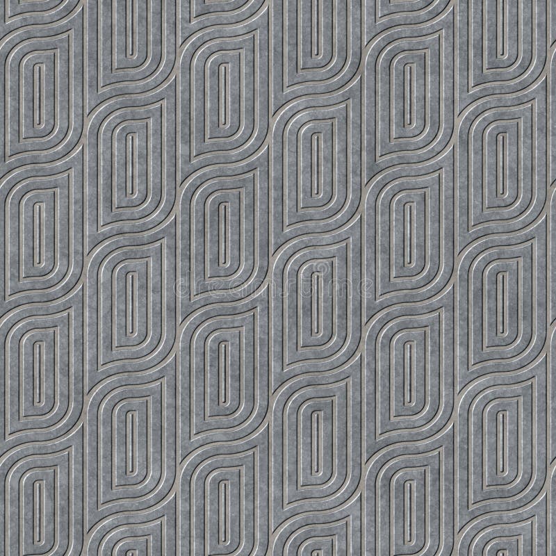 Metallic Embossed Squares Pattern. Seamless Illustration. Stock ...