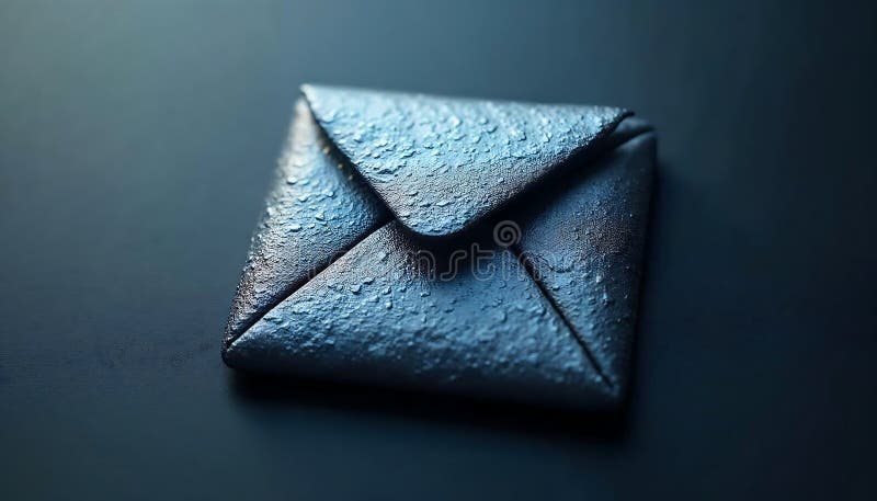 Metallic Envelope with Water Droplets Abstract Design Stock ...