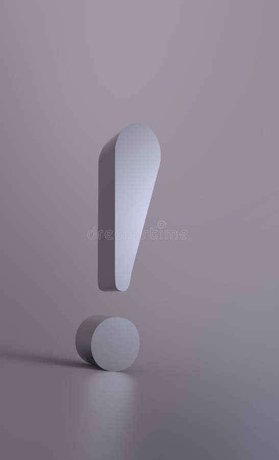 Metallic exclamation mark stock image. Image of graphics - 34917697