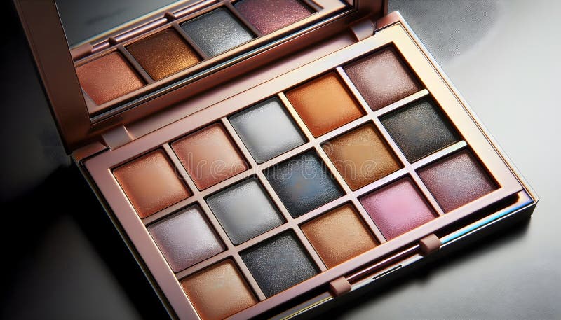 Metallic Eyeshadow Palette, Image Created Using Ai Stock Image - Image ...
