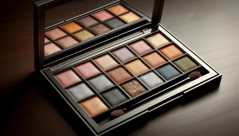 Metallic Eyeshadow Palette, Image Created Using Ai Stock Image - Image ...