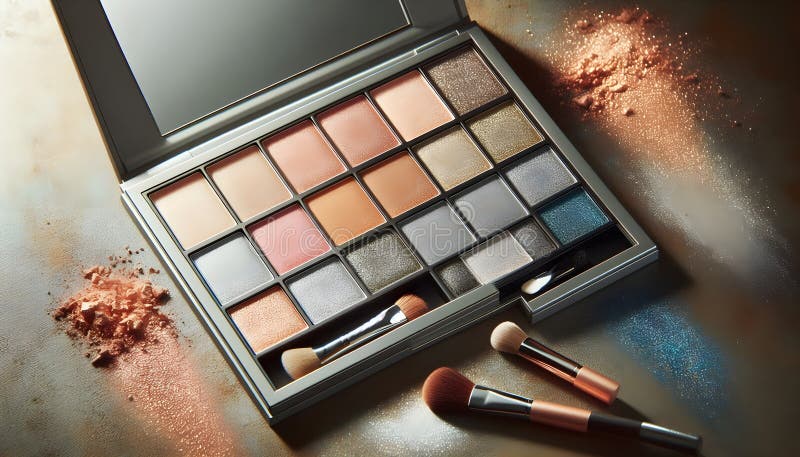 Metallic Eyeshadow Palette, Image Created Using Ai Stock Image - Image ...