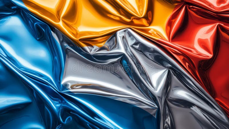 Metallic Fabric Texture in Blue, Red, Gold and Silver Stock ...