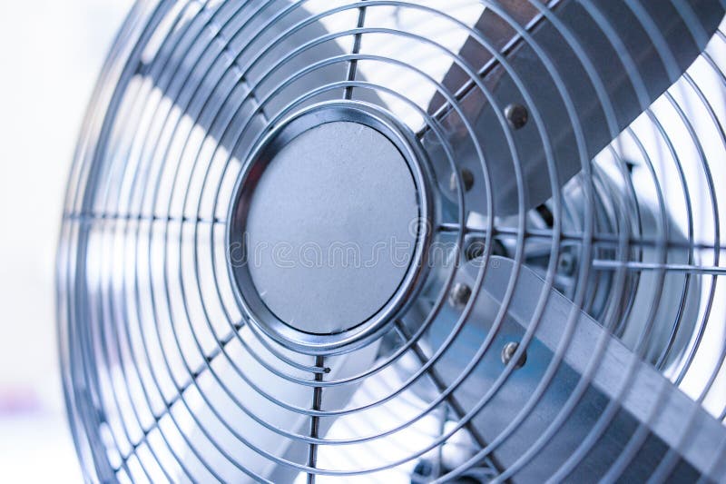Metallic fan close view stock photo. Image of electric - 241496294