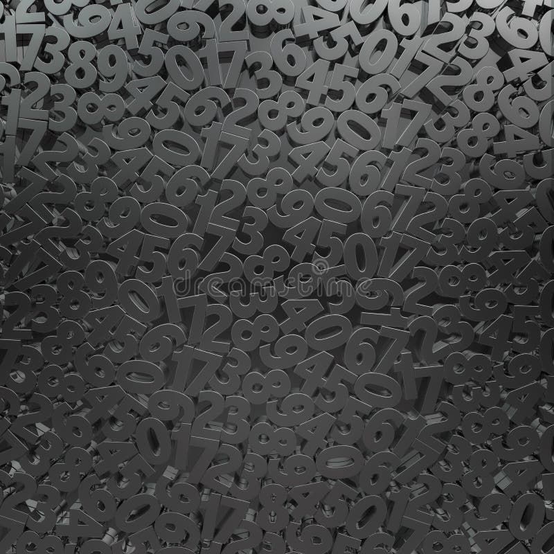 Metallic field of numbers stock illustration. Illustration of numeral ...