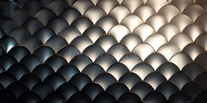 Metallic Fish Scale Creative Abstract Geometric Wallpaper. Stock ...