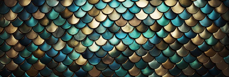 Metallic Fish Scale Creative Abstract Photorealistic Texture. Stock ...