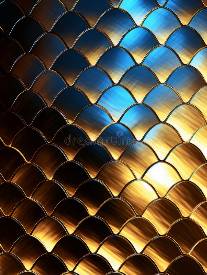 Metallic Fish Scale Dollar Sign Isolated on Black Background. Stock ...