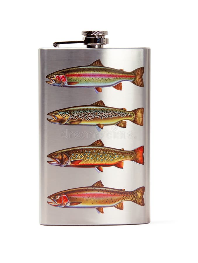 Metallic flask stock image. Image of pattern, insulated - 18558475